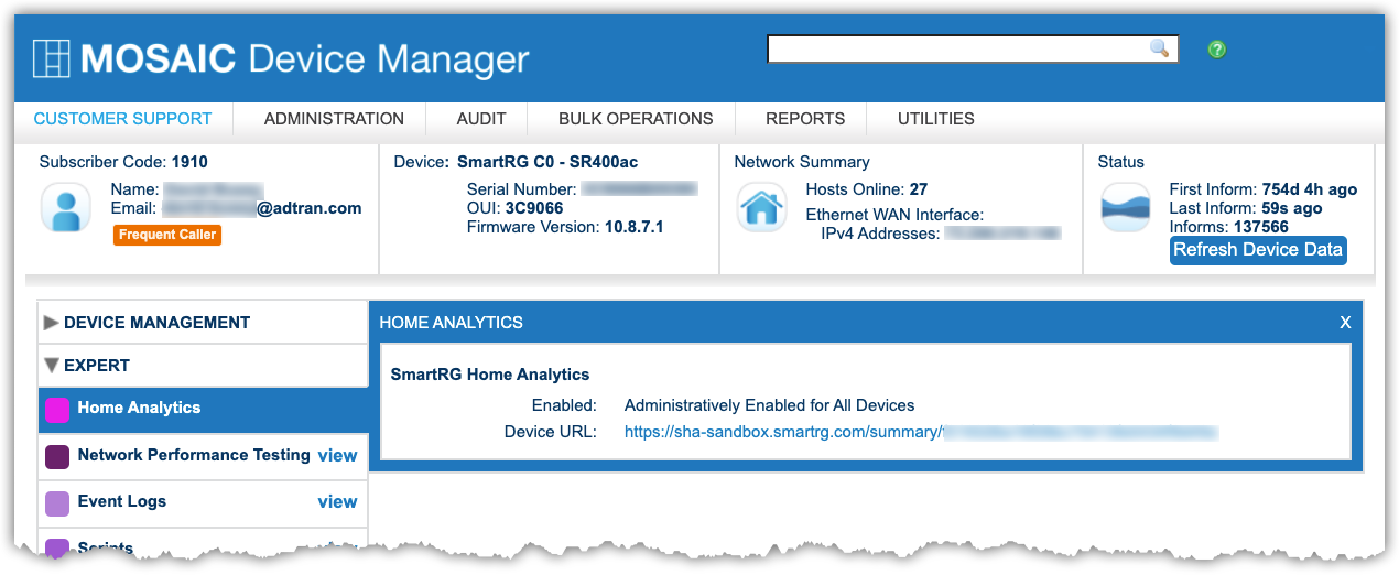 Mosaic Home Analytics