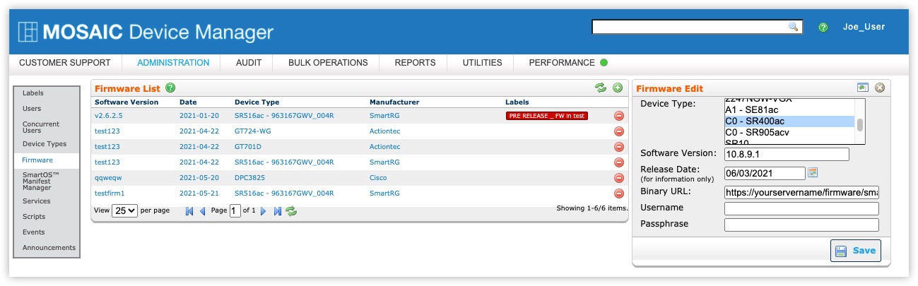 Managing Firmware Versions