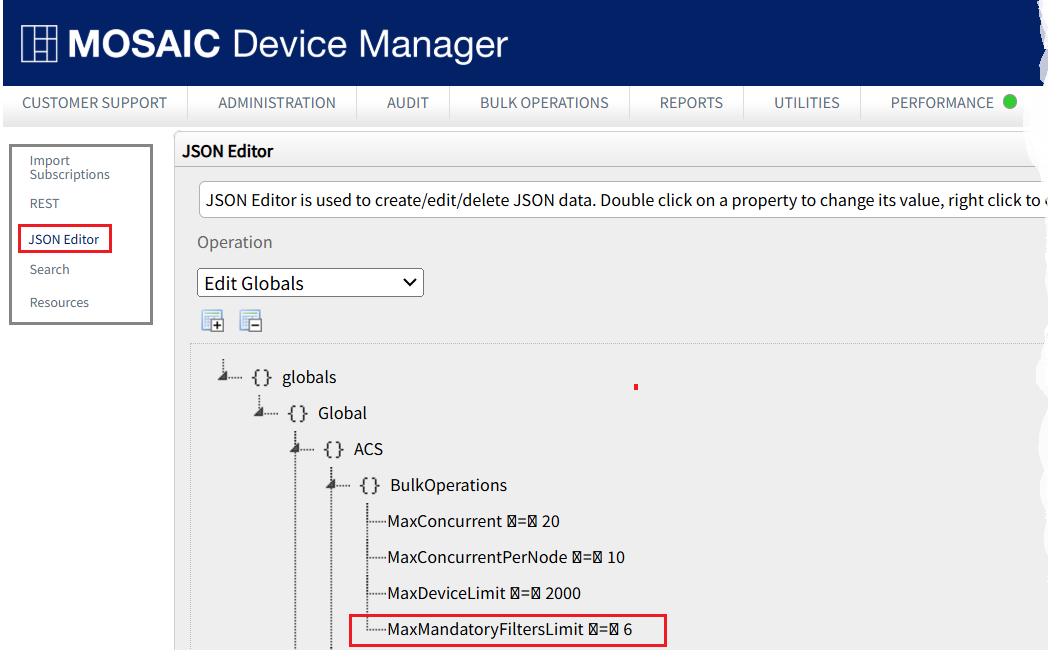 Mandatory Filters for Bulk Operations