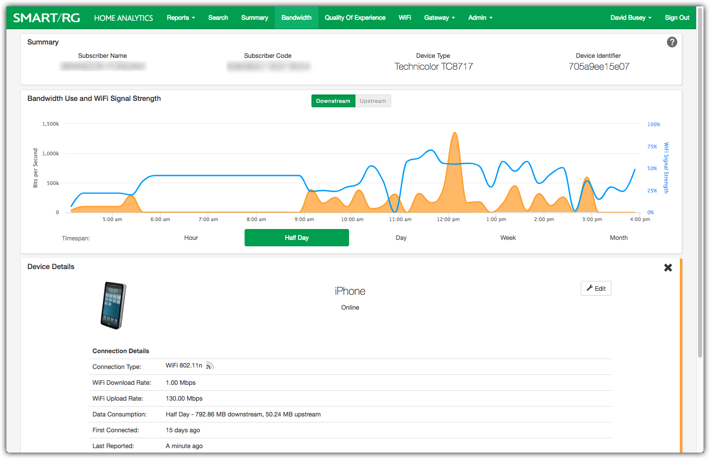 Using The Bandwidth Page